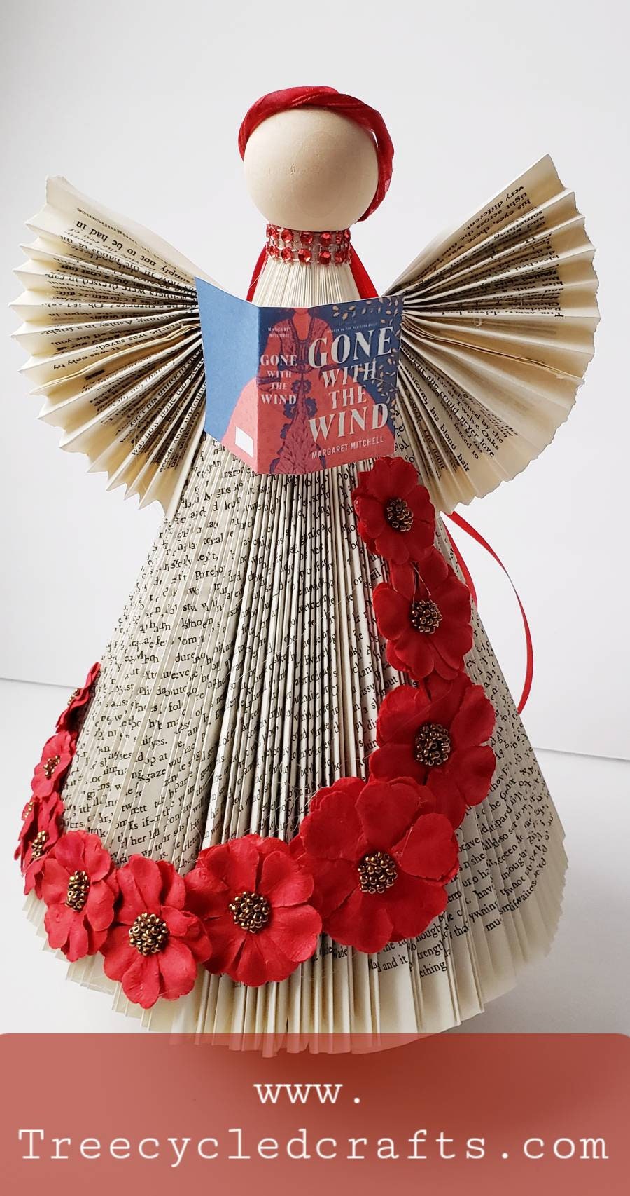 Custom Repurposed Book Angel - Made From a Book Supplied by the ...
