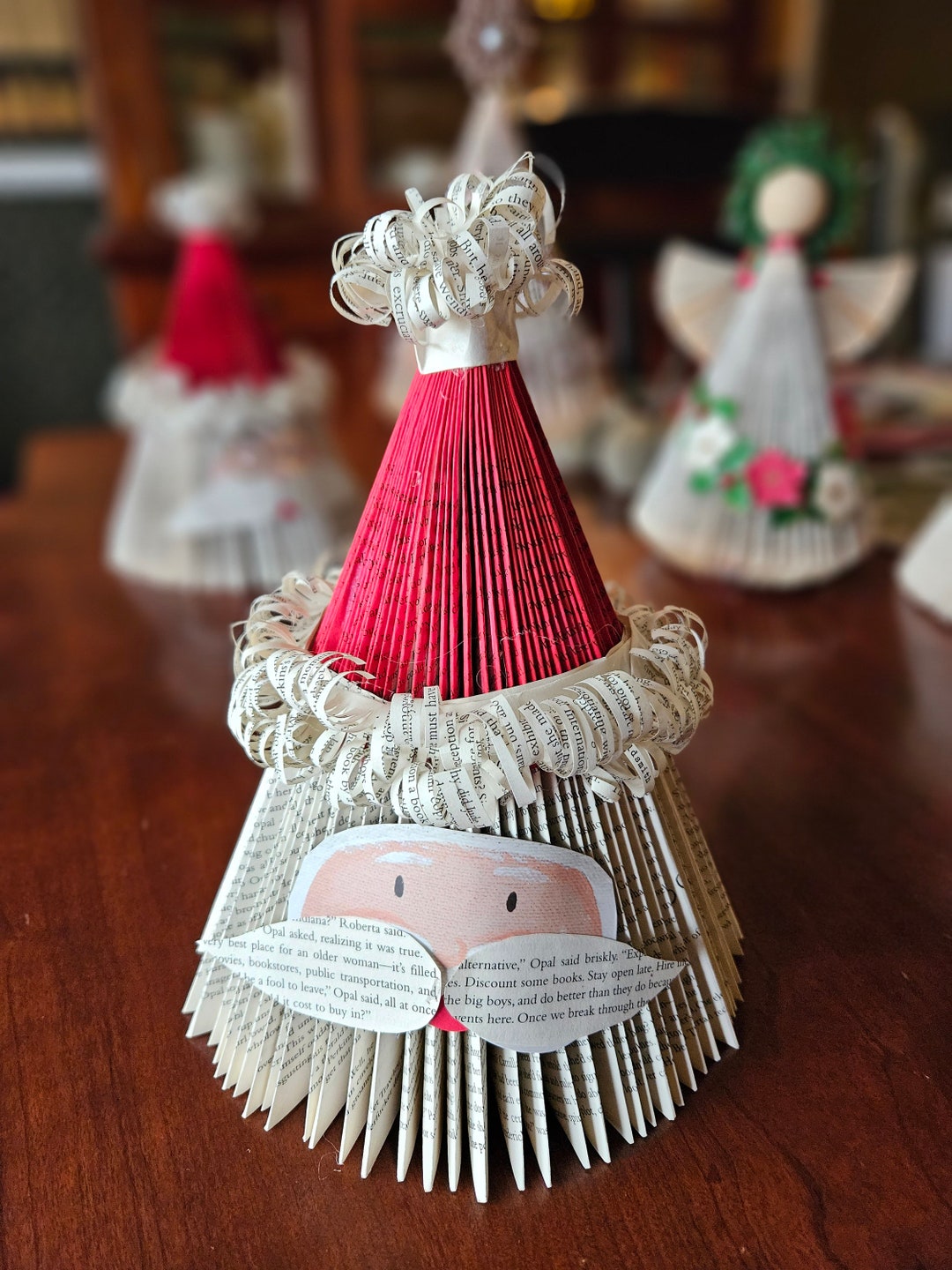 Book Page Santa - Etsy