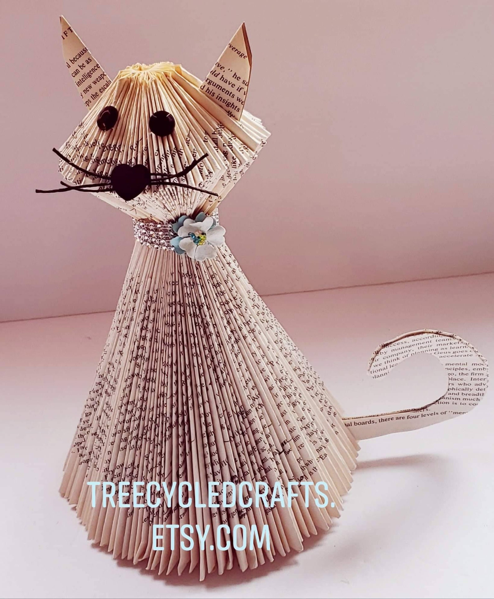 Book Cat Repurposed Book Art Cat Lover Gift New Cat Gift | Etsy