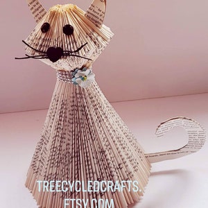 Book Cat, Repurposed Book Art, Cat Lover Gift, New Cat Gift,cat ...