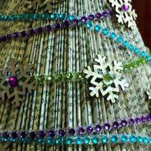 Repurposed Book Christmas Tree - Custom Color, Book Tree, Christmas ...