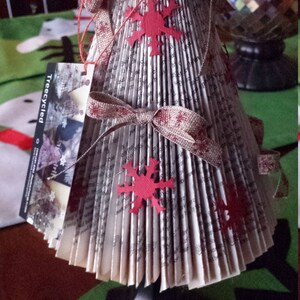 Repurposed Book Christmas Tree - Custom Color, Book Tree, Christmas ...