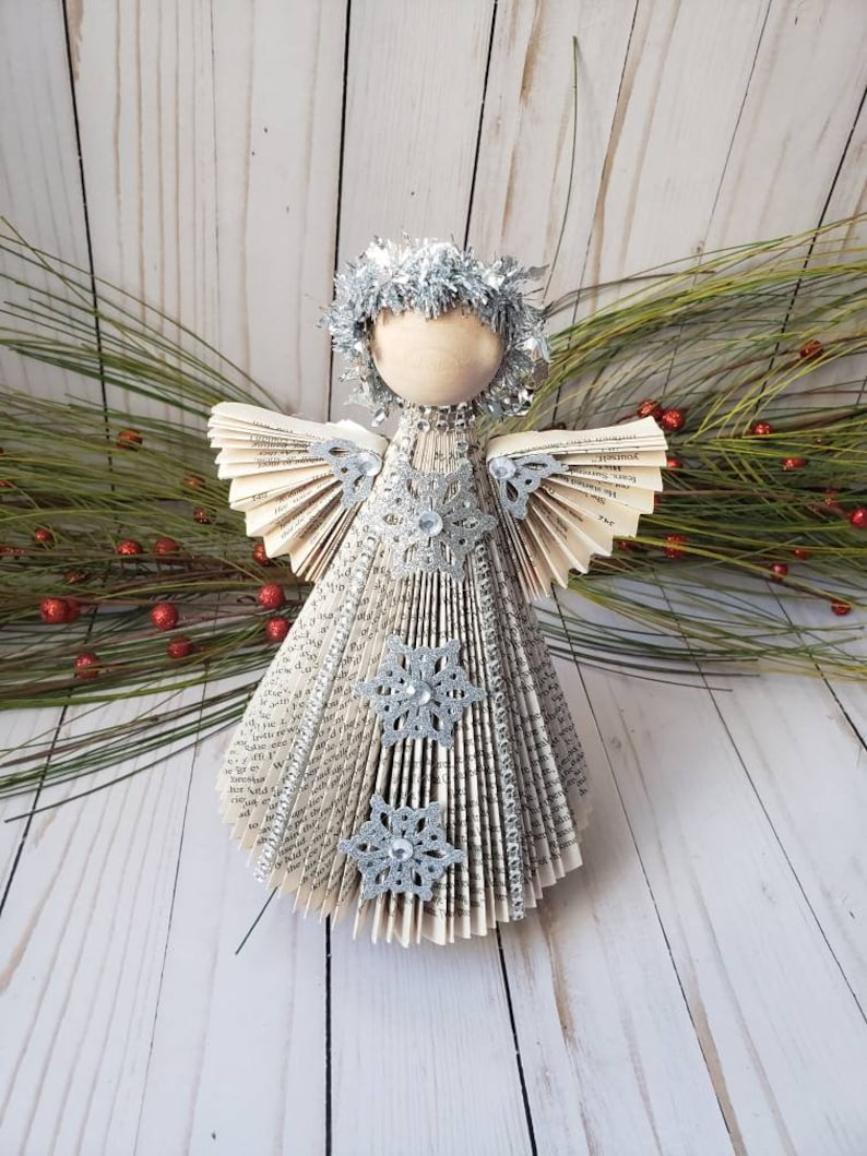 Repurposed Book Angel Regular Table Top Custom Color Book - Etsy