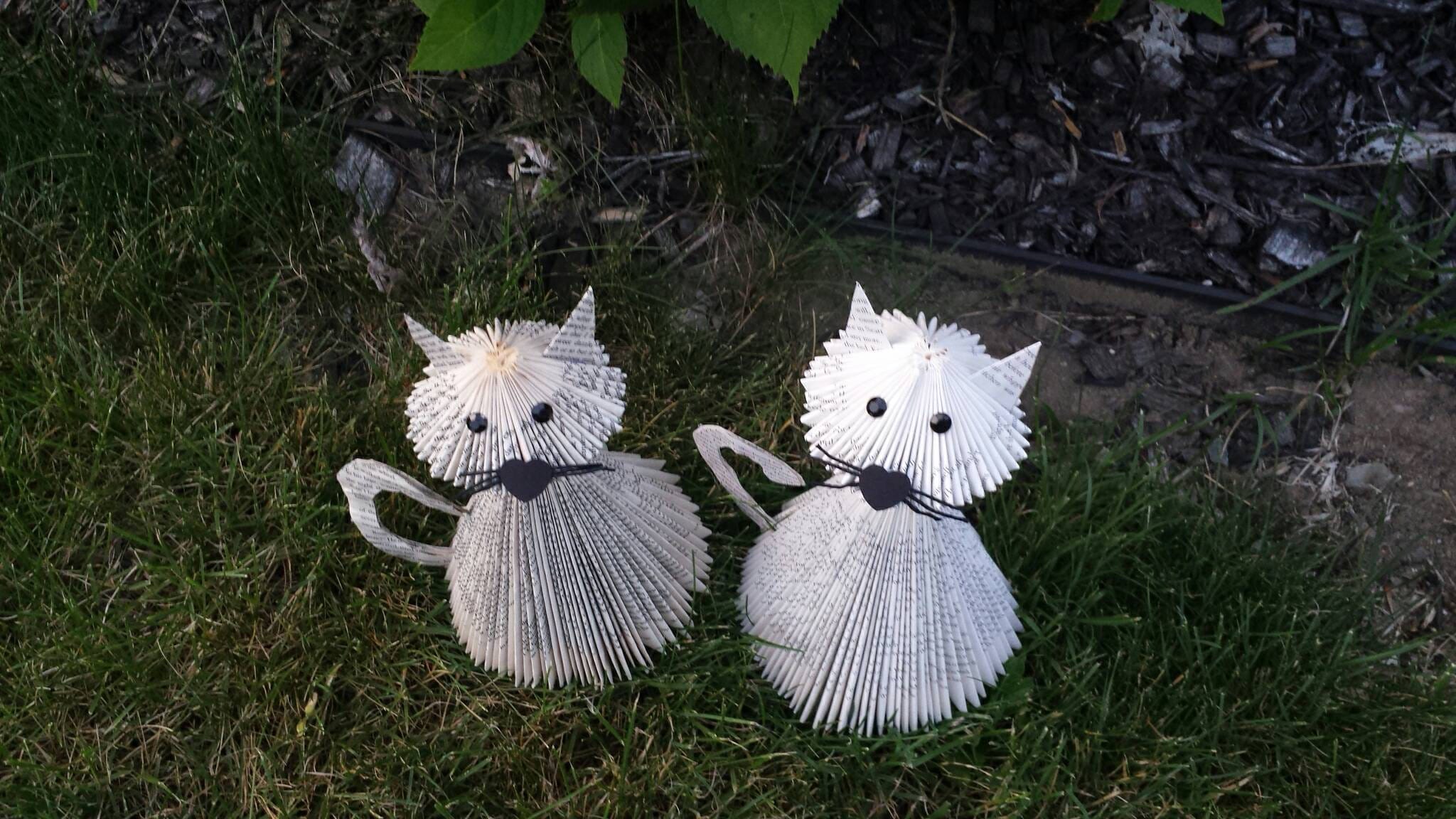 Book Cat Repurposed Book Art Cat Lover Gift New Cat Gift | Etsy