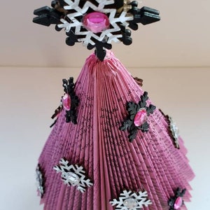 Repurposed Book Christmas Tree - Custom Color, Book Tree, Christmas ...