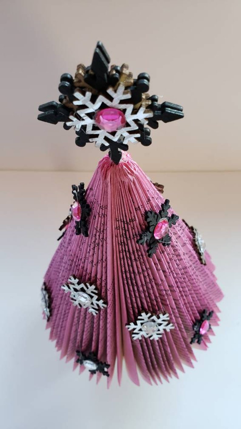 Repurposed Book Christmas Tree - Custom Color, Book Tree, Christmas ...