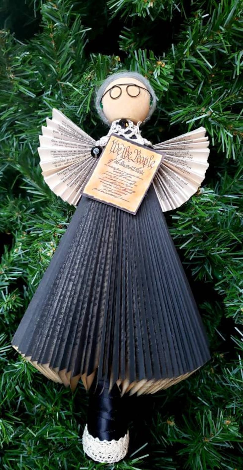 RBG Angel Tree Topper RBG Doll Memorial Supreme Court Book | Etsy