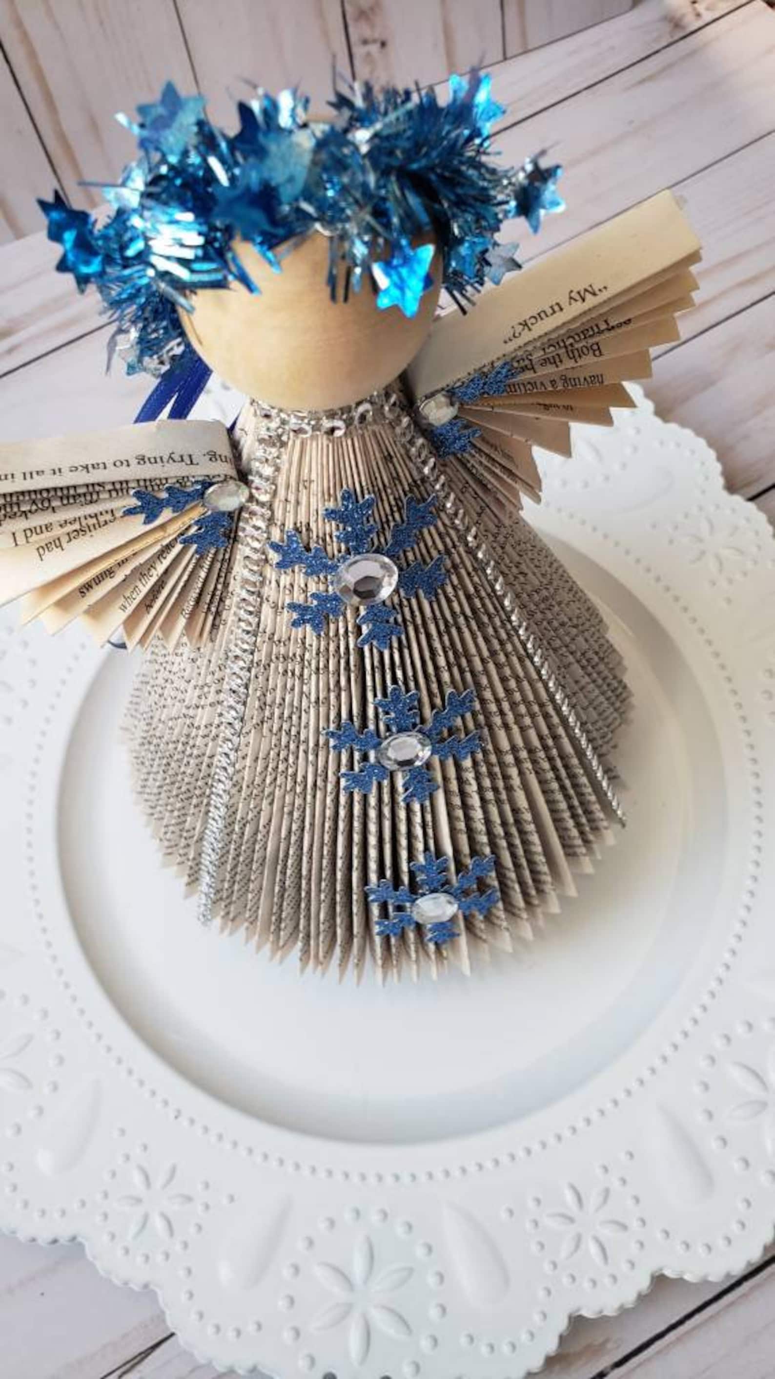 Repurposed Book Angel - Regular Table Top, Custom Color, Book Angel ...