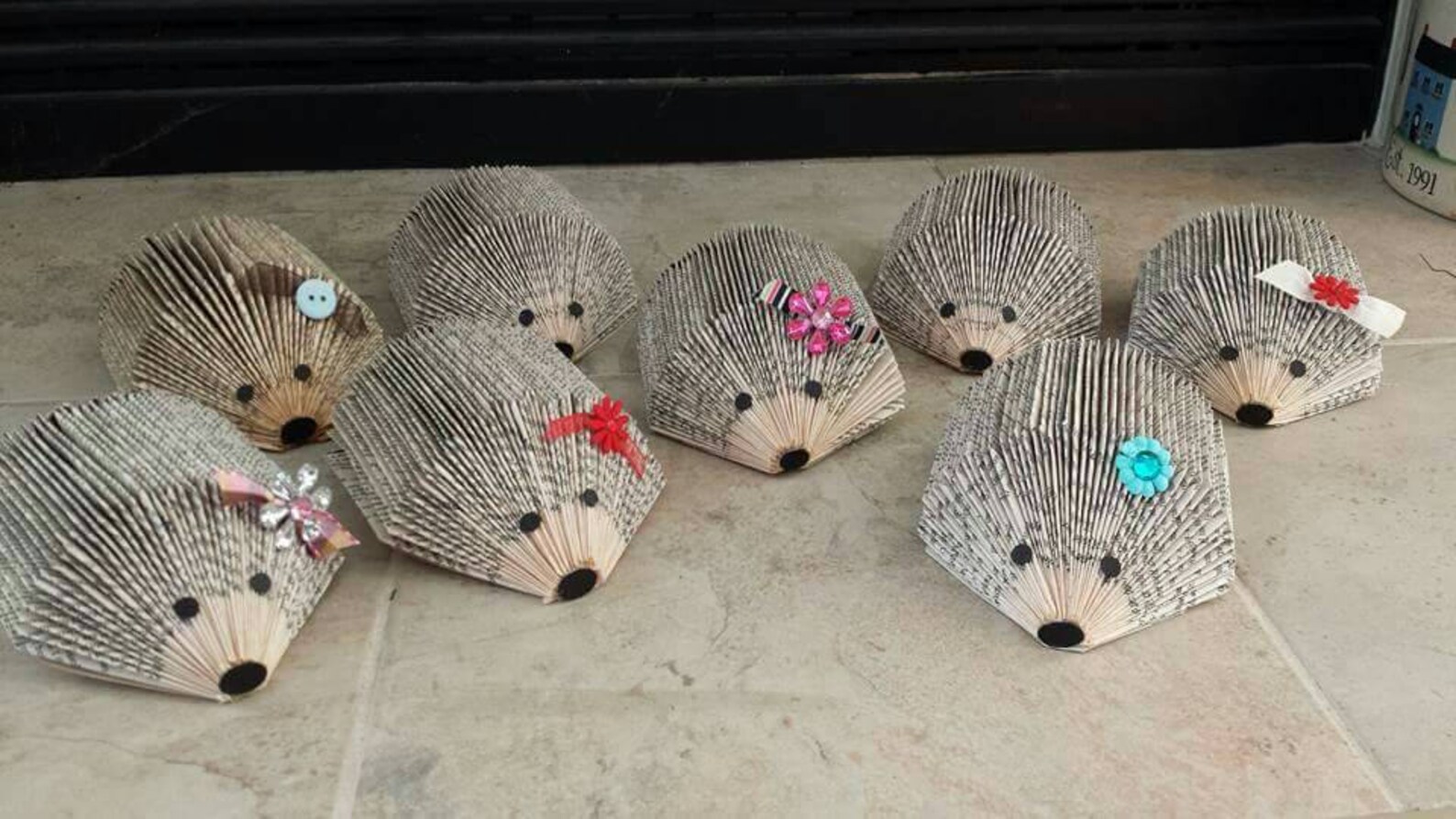 Repurposed Book Hedgehog Book Hedgehog Teacher Gift Class - Etsy