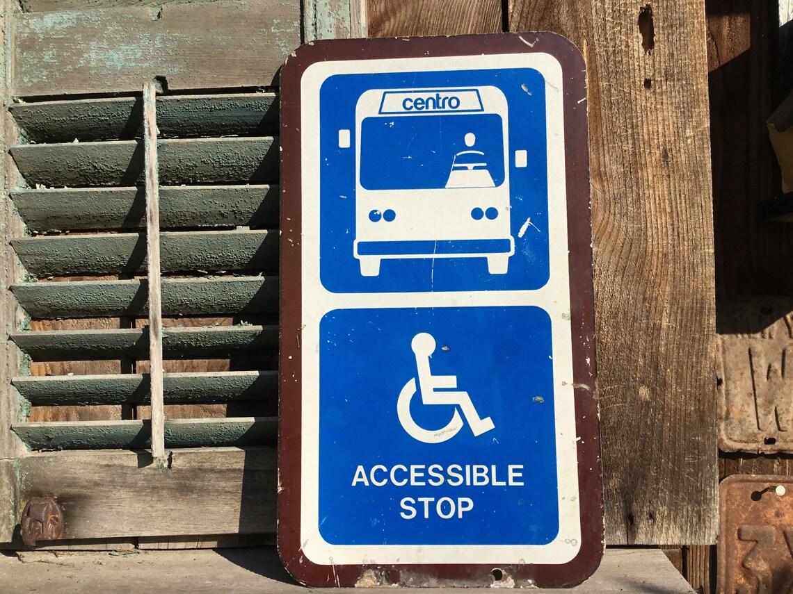 Heavy Metal Centro Bus Stop Sign Bus Sign Metal Sign - Etsy