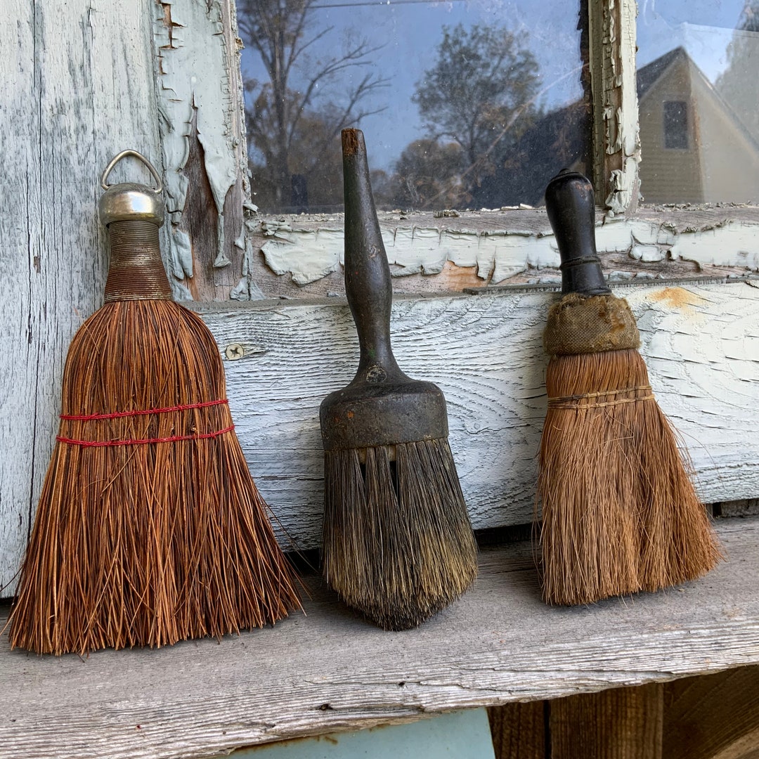 Vintage Whisk Brooms and Brush, Primitive Decor - Etsy