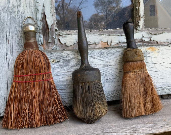 Vintage Whisk Brooms and Brush, Primitive Decor - Etsy