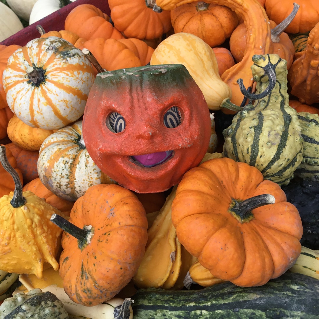 Vintage Halloween Paper Mache Primitive JOL Pulp Pumpkin - Etsy