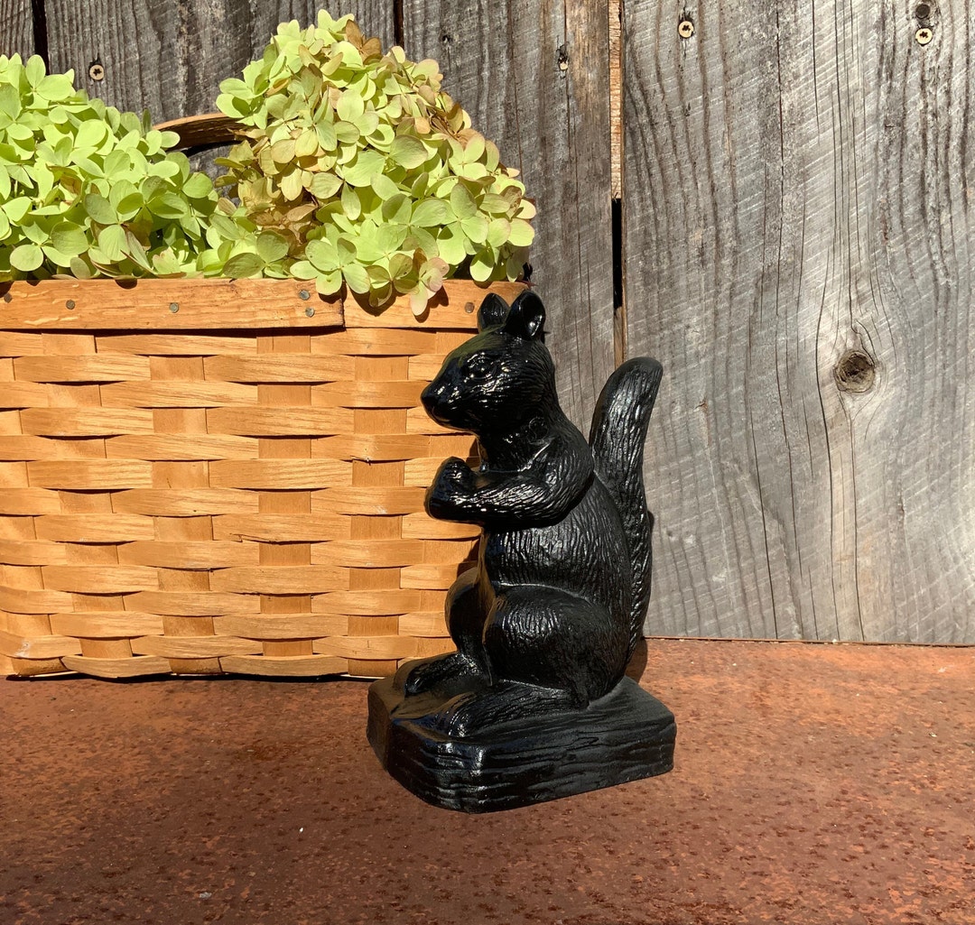 Vintage Cast Iron Squirrel, Garden Decor - Etsy