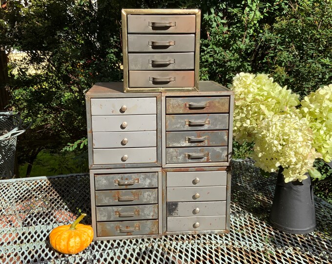 Vintage Tool Chest, Tool Box, Metal Tool Drawer, Metal Storage, Metal ...