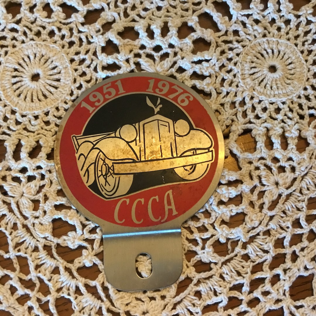 Vintage License Plate Topper 1951 1976 CCCA Classic Car Club of America ...
