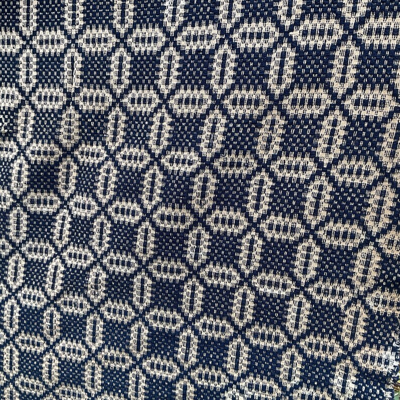 Antique Woven Wool Coverlet, 2 Panel, 71x85” - Etsy