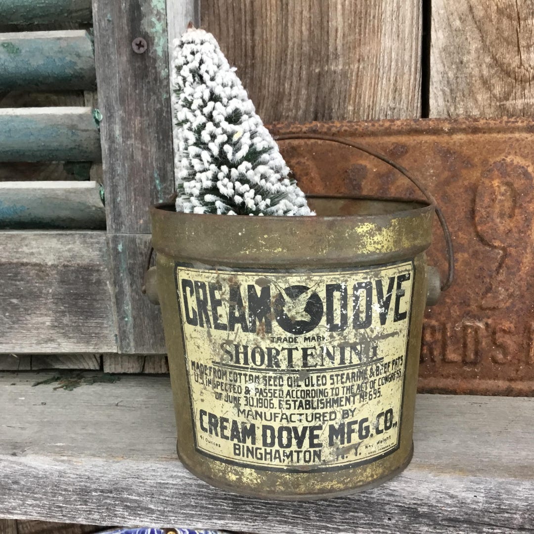 Cream Dove Shortening, Lard Pail, Binghamton, NY, Lard Tin - Etsy