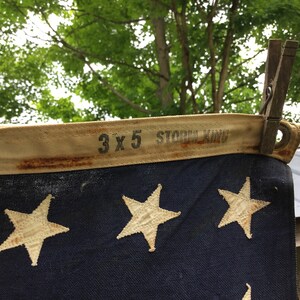 Vintage 3X5, 48 Star, Cotton, Storm King Flag With ‘alteration’/damage ...