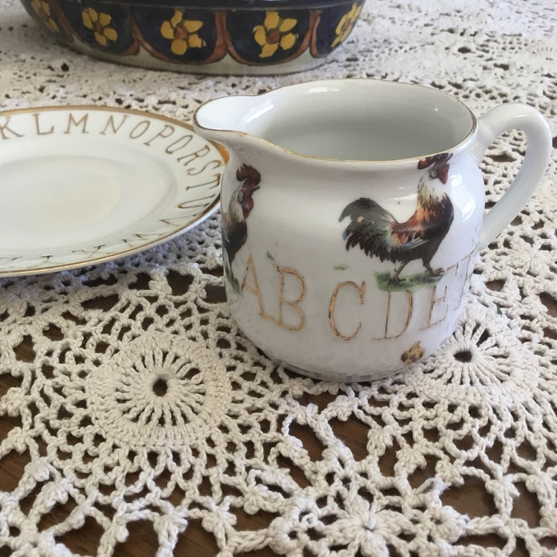 Childs Alphabet Plate and Creamer, Signed Germany and Numbered - Etsy