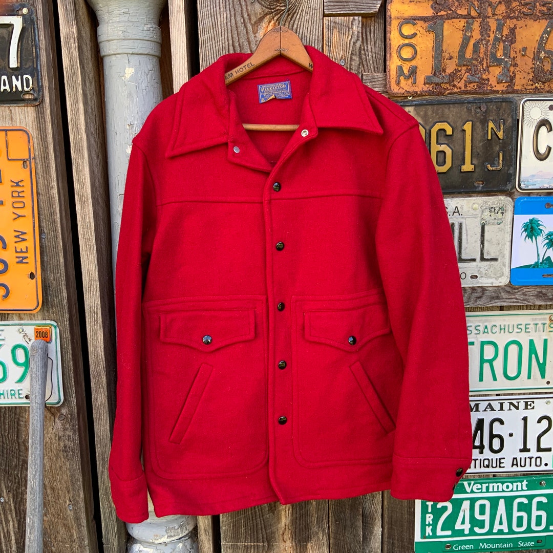 Vintage Pendleton Mackinaw Cruiser Wool Red Women’s - Small-medium - Etsy