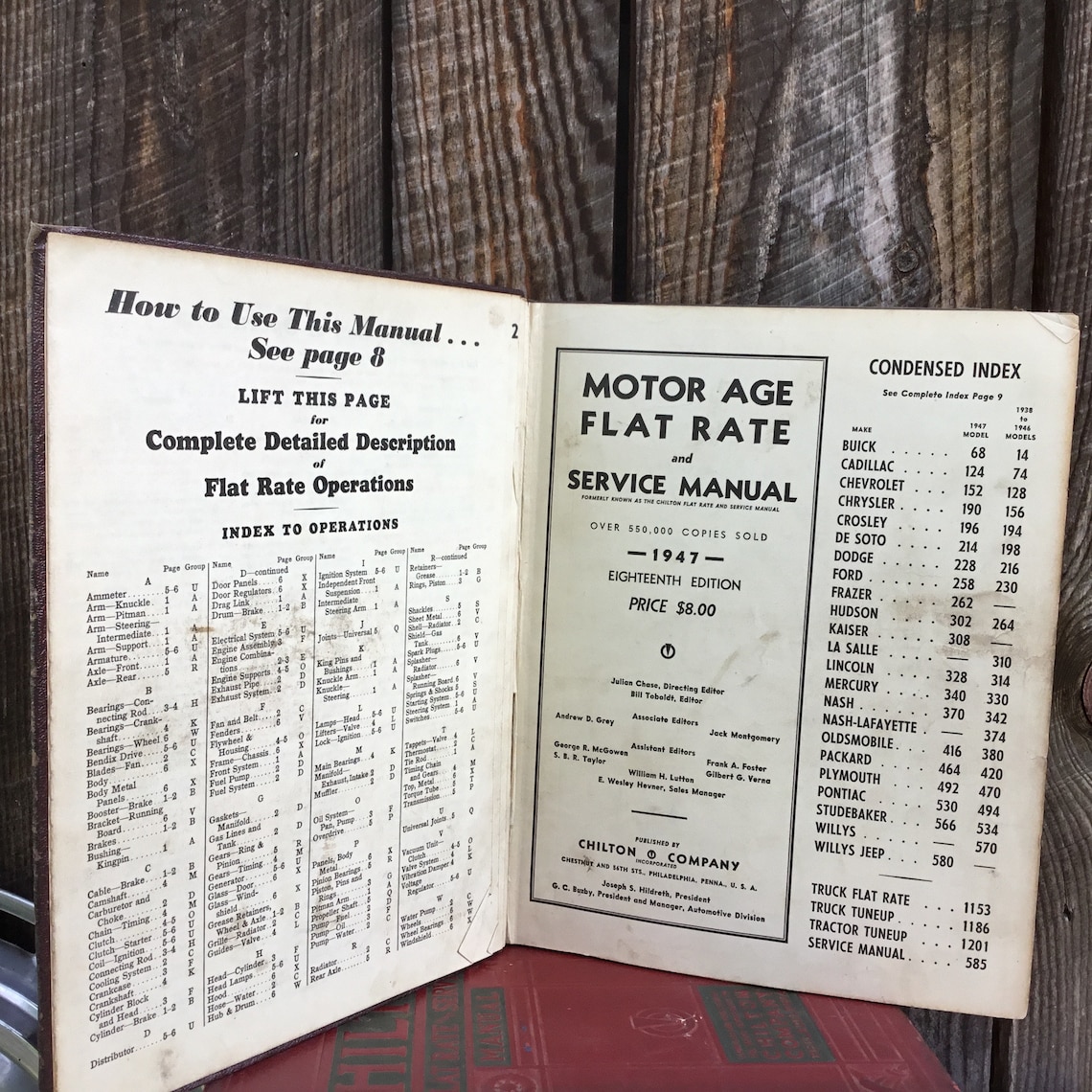 1949 CHILTON Flat Rate and Service Manual - Etsy