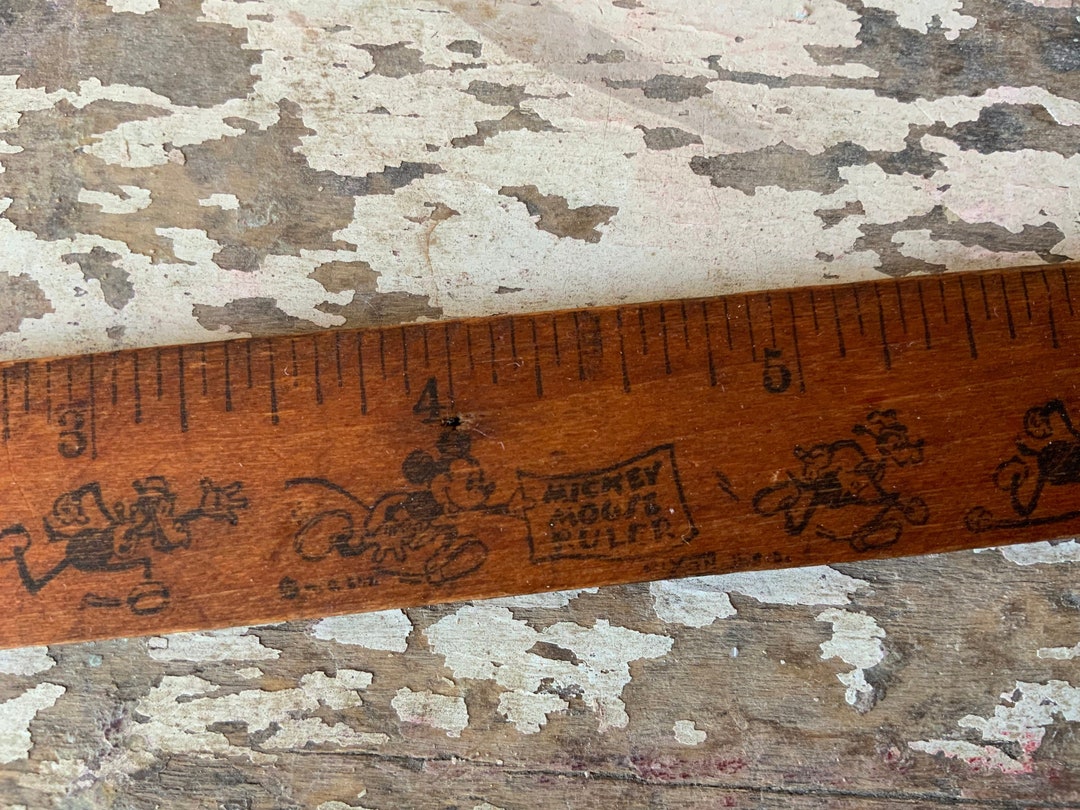 Vintage Mickey Mouse Ruler Vintage Disney Ruler Disney Wood - Etsy