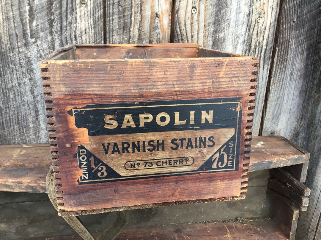 Primitive/antique/vintage Wooden Advertising Storage Box - Etsy