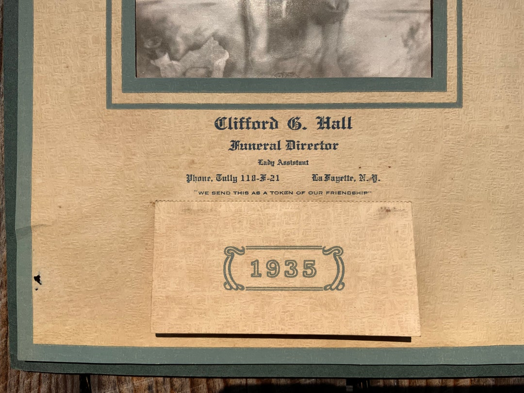 Vintage 1935 Funeral Home Calendar Halloween Decor Halloween - Etsy