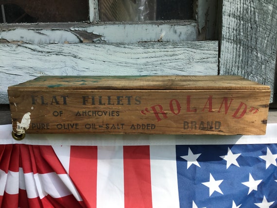 Antique Wooden USA Anchovy Box Vintage Wood Box Vintage | Etsy