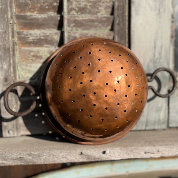 Copper Colander - Etsy