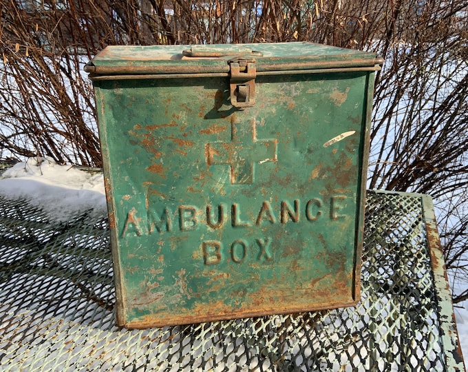 Vintage USA WW1 Military Medical Department Metal Ambulance Box ...