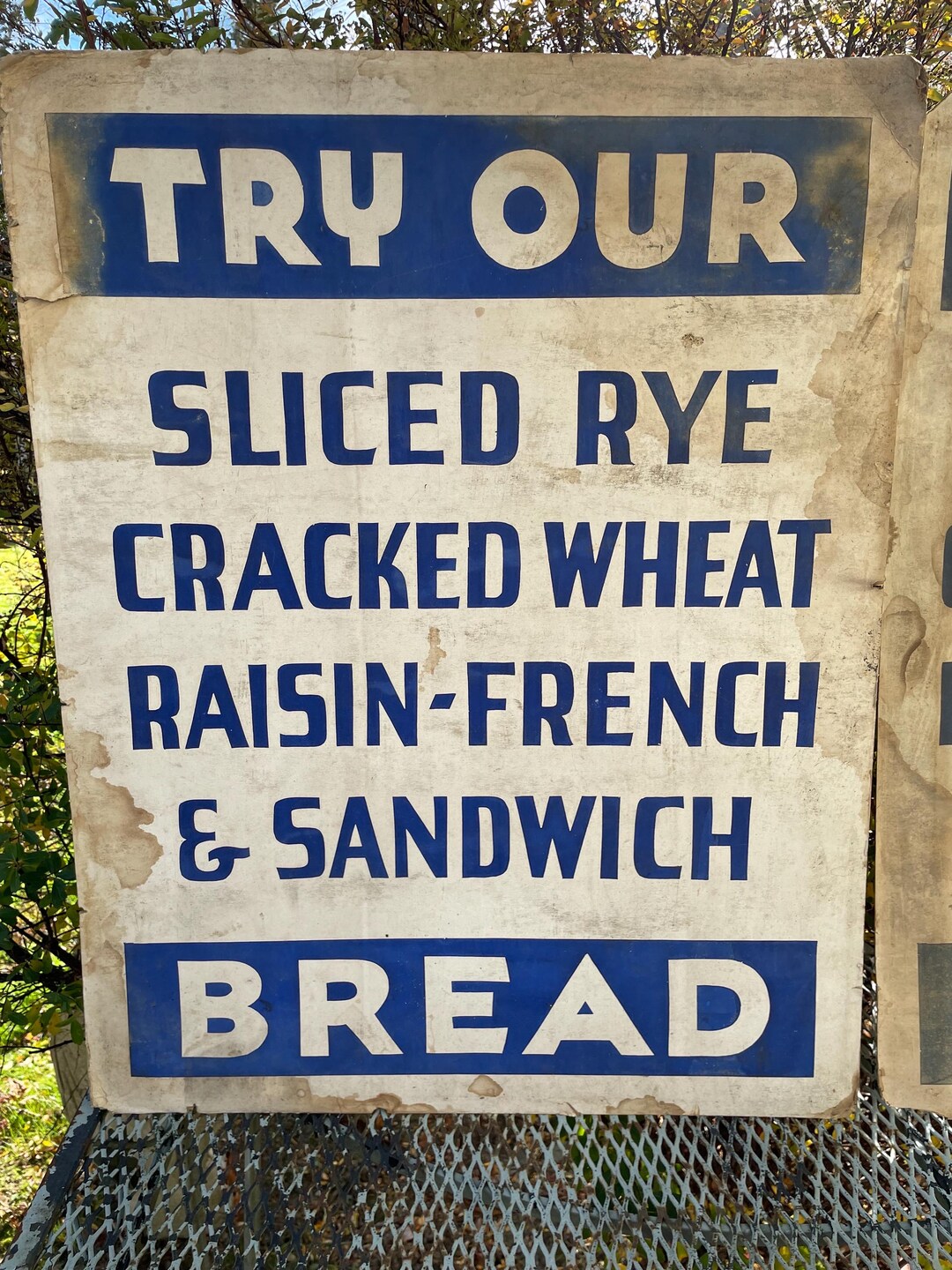 Vintage Bread Advertising Sign - Etsy