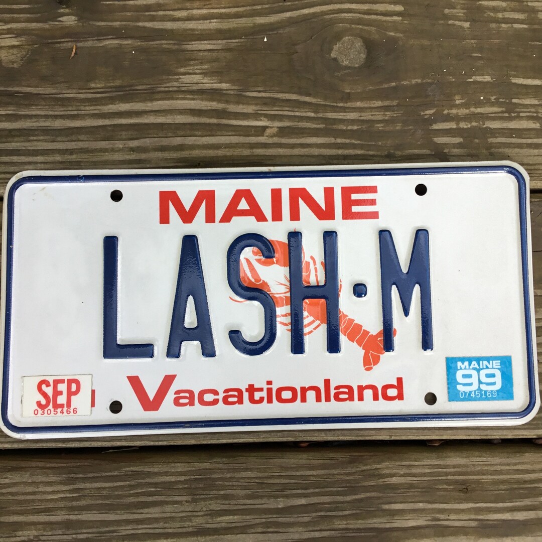 Vintage Maine Lobster Vanity License Plate - Etsy