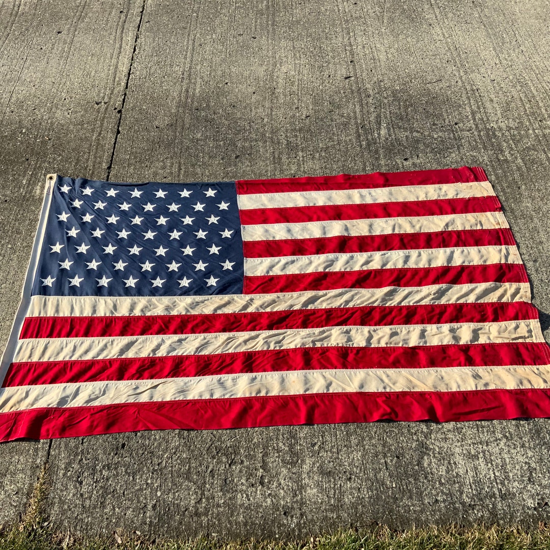 Vintage Rare 49 Star USA 4x6 Flag, Distressed Flag, Large American Flag ...