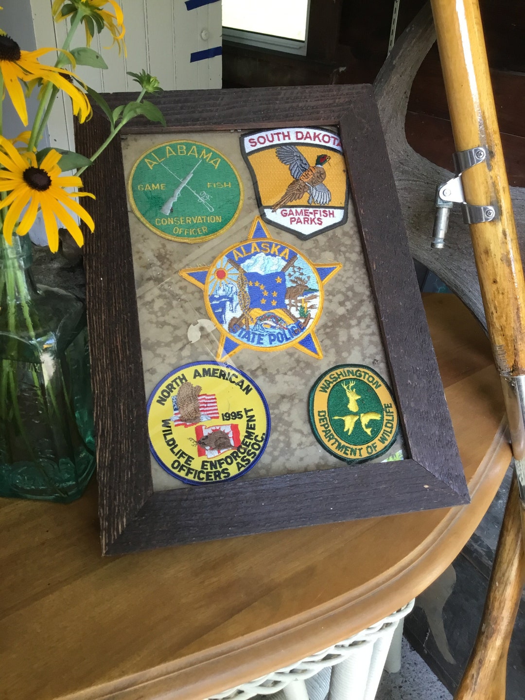 Vintage State Police & Conservation Patches in Shadowbox - Etsy