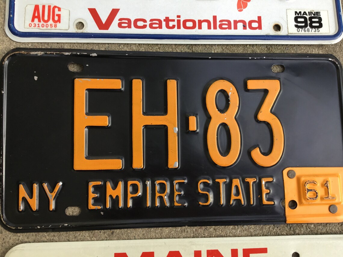 Choice: Vintage Vanity License Plate Vintage 1961 New York - Etsy
