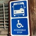 Heavy, Metal Centro Bus Stop Sign, Bus Sign, Metal Sign, Handicap Sign ...
