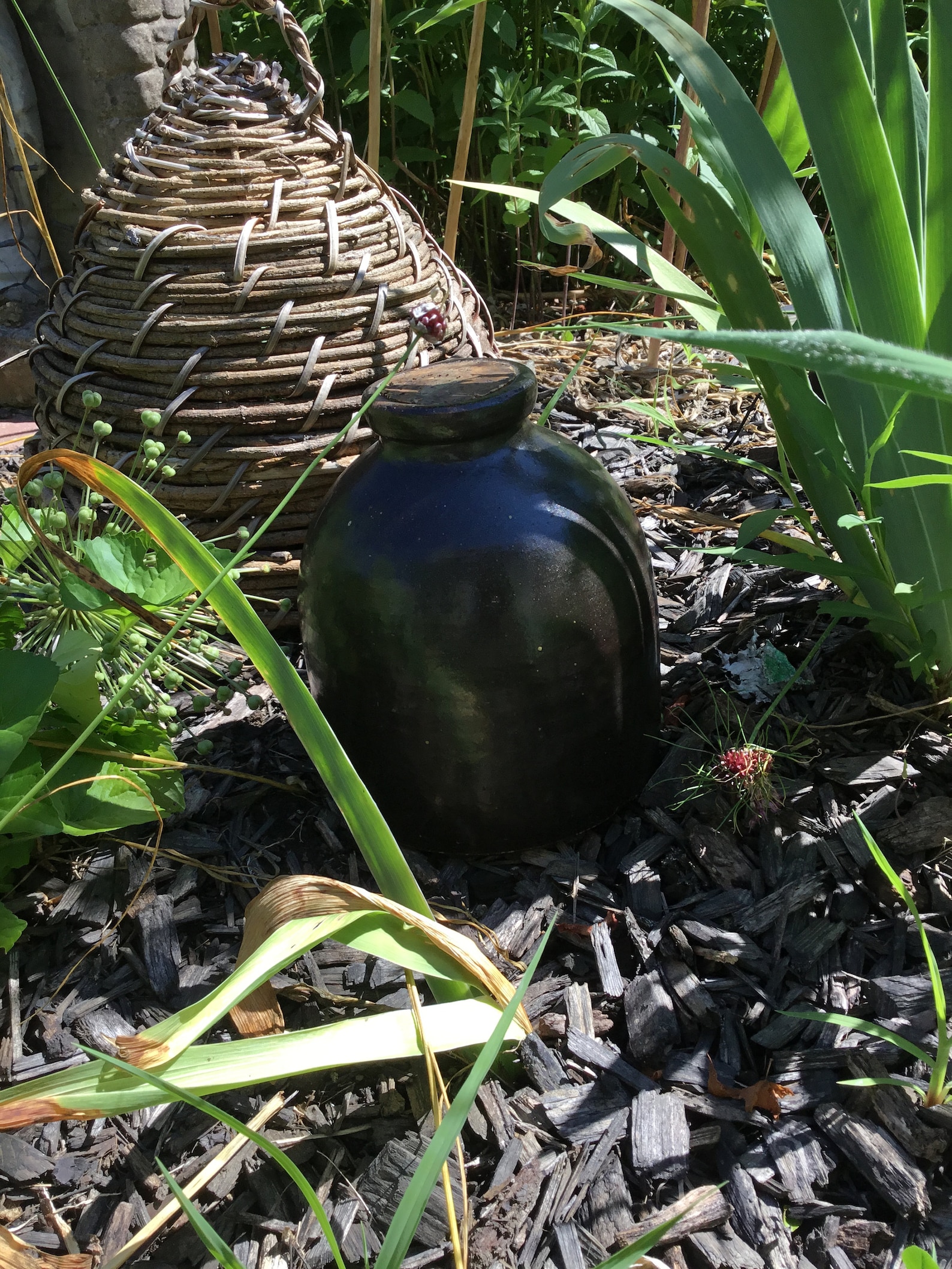 Antique Vintage Primitive Beehive Albany Slip Crock Jug - Etsy