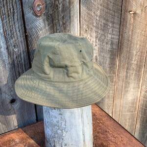 Vintage 1940’s WWII U.S. Military Green Herringbone Daisy Mae Bucket ...