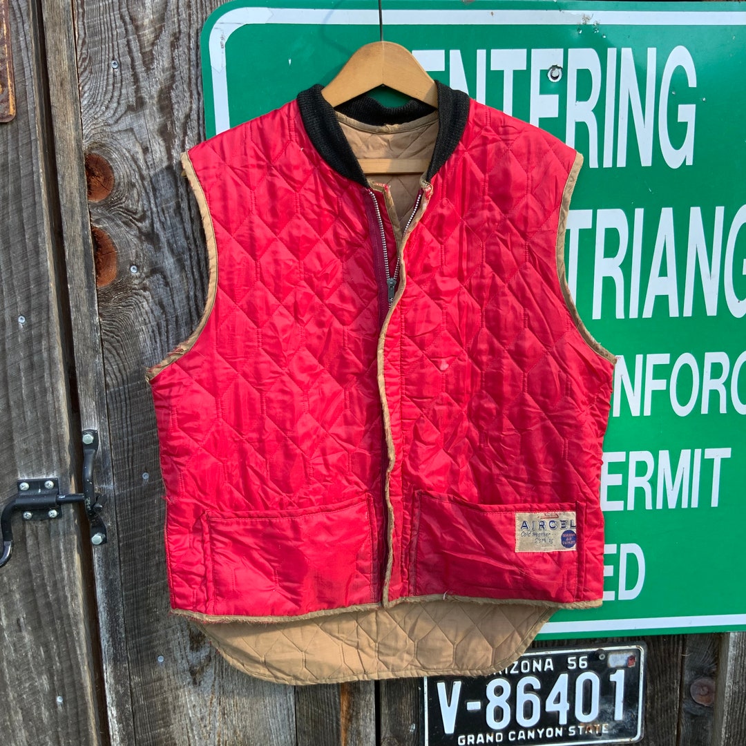 Vintage Duxbak Jacket Men Med-large Vest Red and Brown Reversible ...