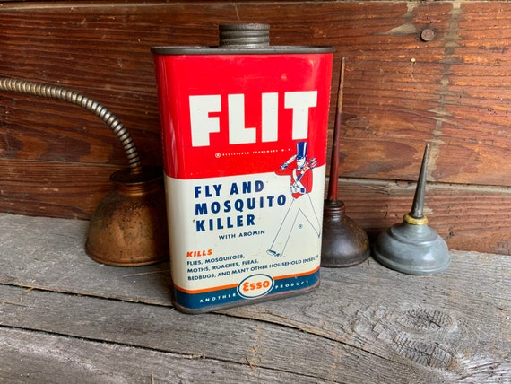 Vintage Esso Tin Can Vintage Flit Fly and Mosquito Can | Etsy