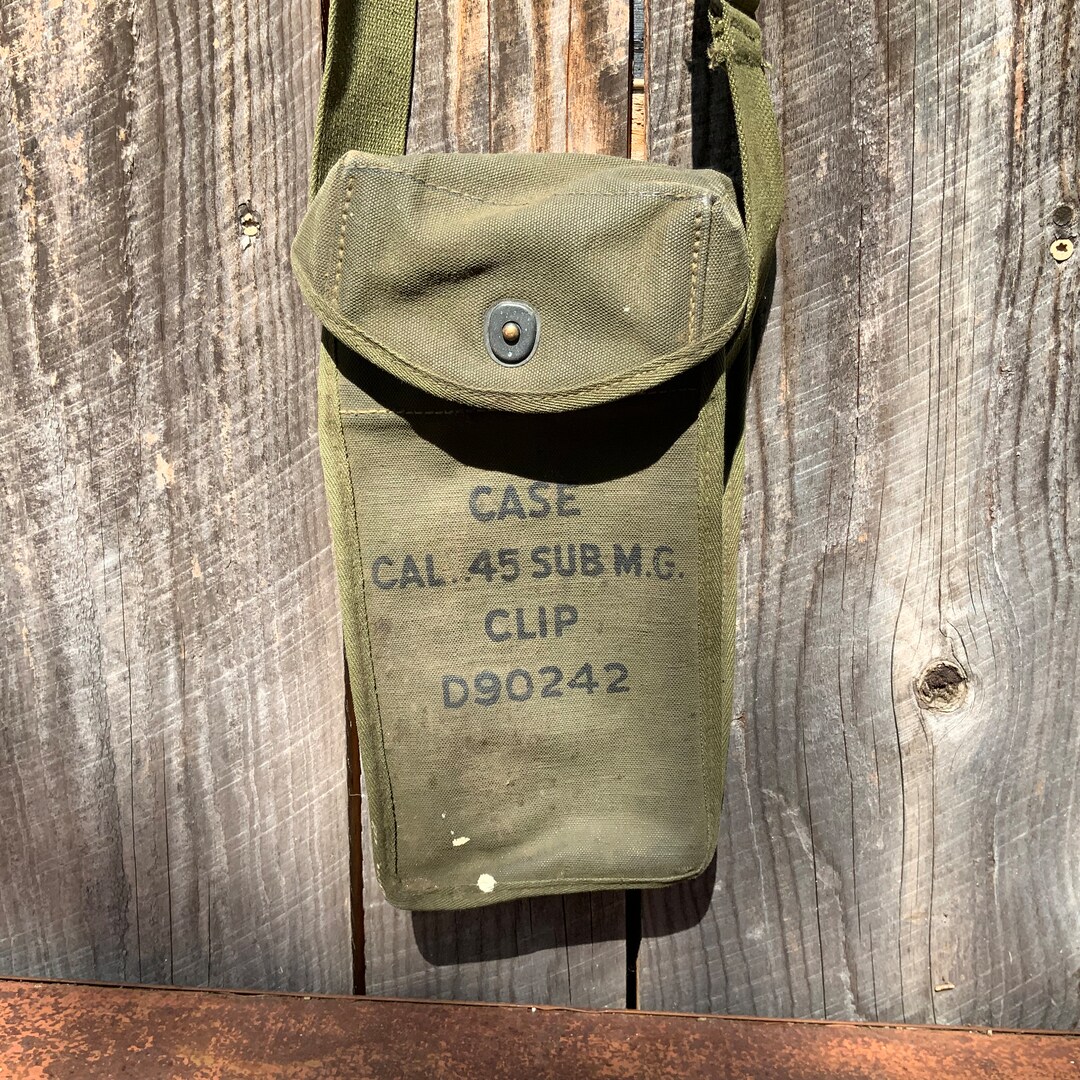 WW2 & Korean War US Army M3 Grease Gun / Thompson Carry Case Bag Canvas ...