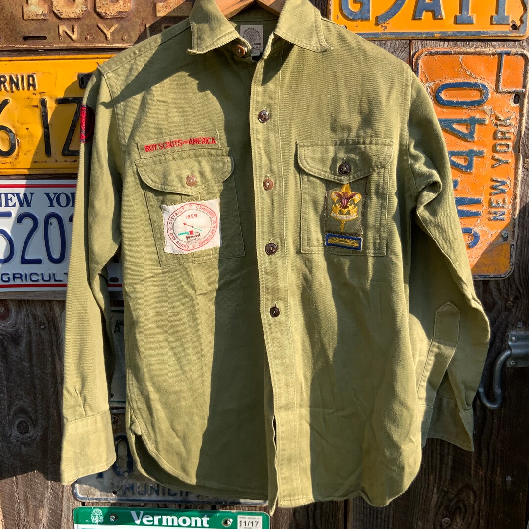 Vintage 50s Boy Scouts of America BSA Shirt Men’s Small Long Sleeve ...