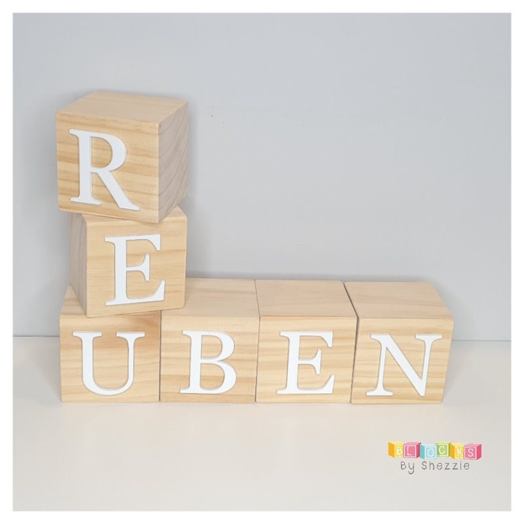 Personalized Wooden Name Blocks Custom Decorative Blocks Scandi Blocks ...
