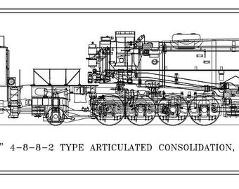 Southern Pacific Cab-Forward Class AC-12 4-8-8-2 | Etsy