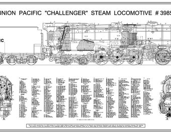 Union Pacific Big Boy Drawing