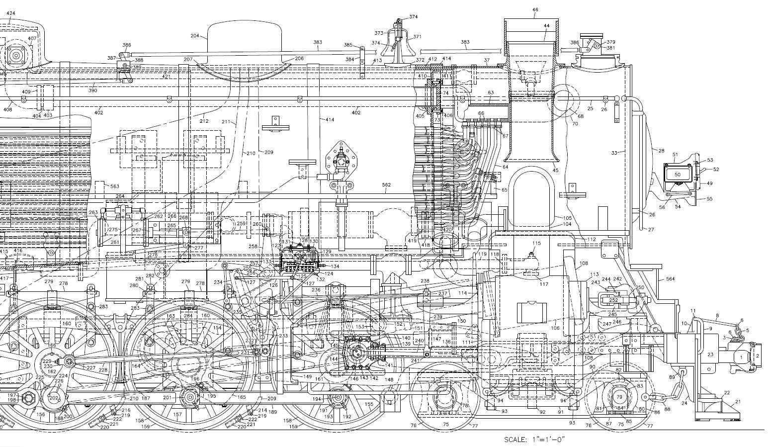 Southern Pacific Class SP-1 4-10-2 Type 3-cylinder Steam Locomotive ...