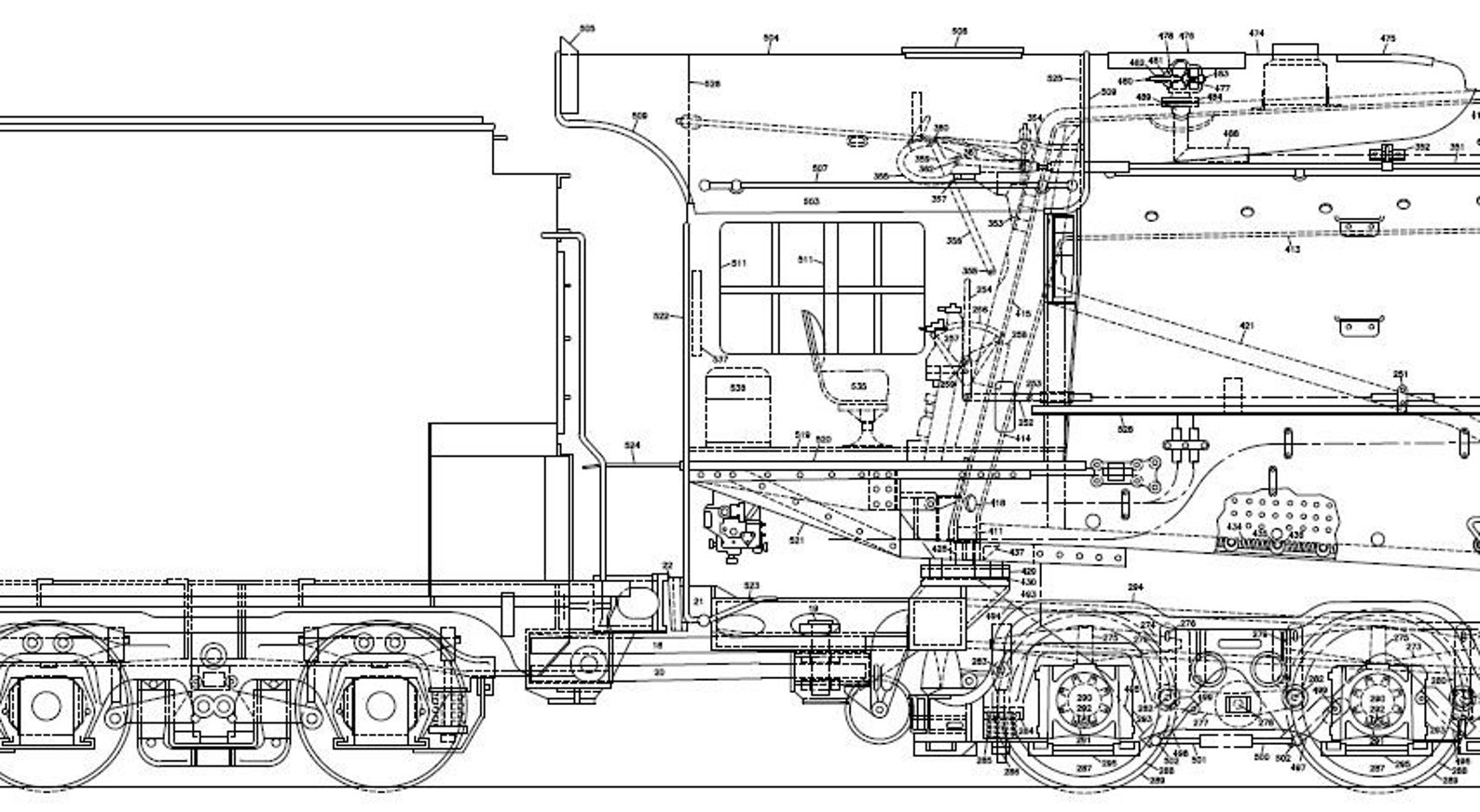 Union Pacific northern 844 4-8-4 Steam Locomotive and Tender Chart - Etsy
