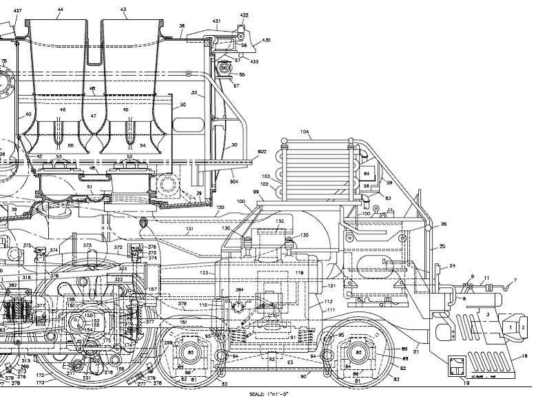 Union Pacific "big Boy #4014" 4-8-8-4 Steam Locomotive/tender Chart - Etsy